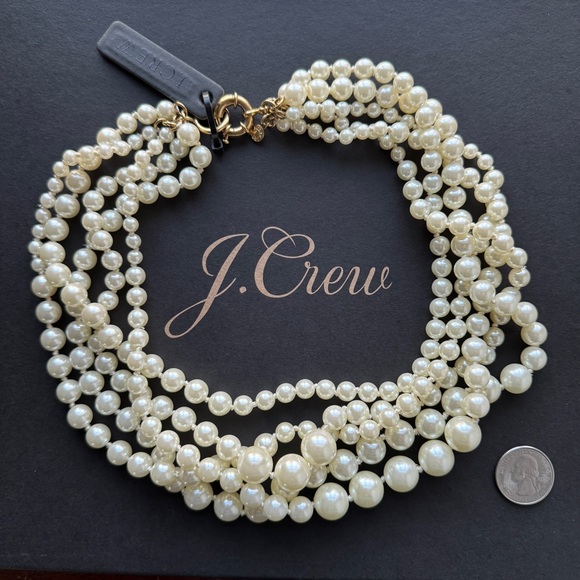 J. Crew | Jewelry | J Crew Pearl Twisted Hammock Necklace | Poshmark